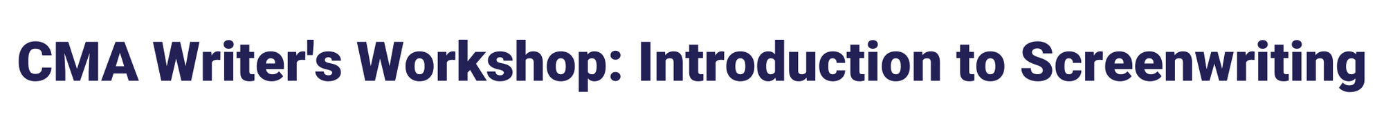 Workshops | Children's Media Association